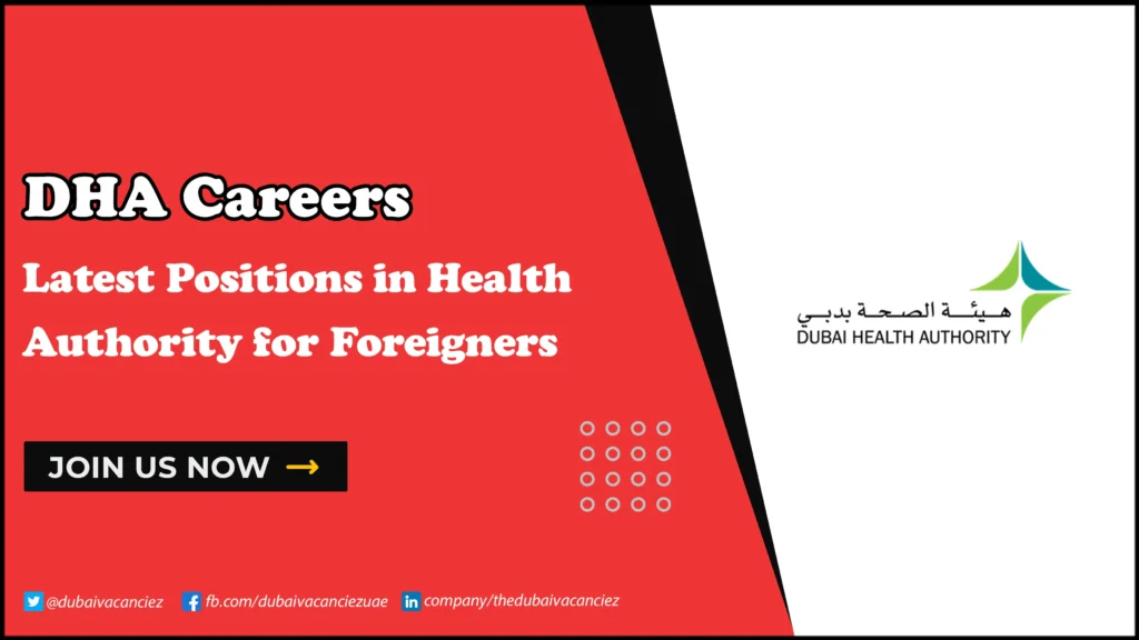 DHA Careers 2026 | Multiple Health Services Openings