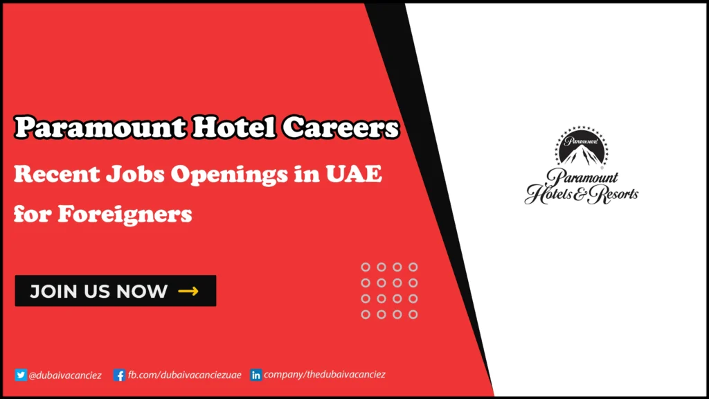Paramount Hotel Careers Dubai 2026 | New Job Vacancies