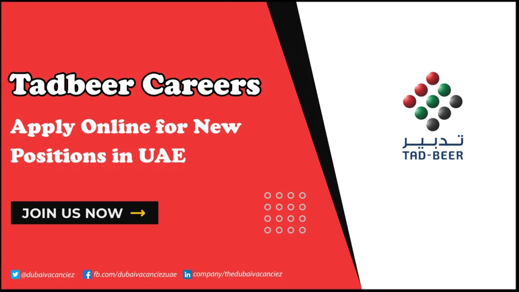Tadbeer Careers UAE 2026 | Latest Job Opportunities